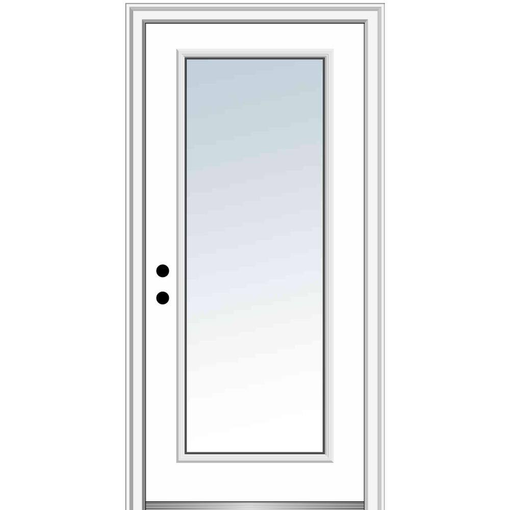 MMI Door 32 in. x 80 in. Right-Hand Inswing Full-Lite Clear Low-E ...