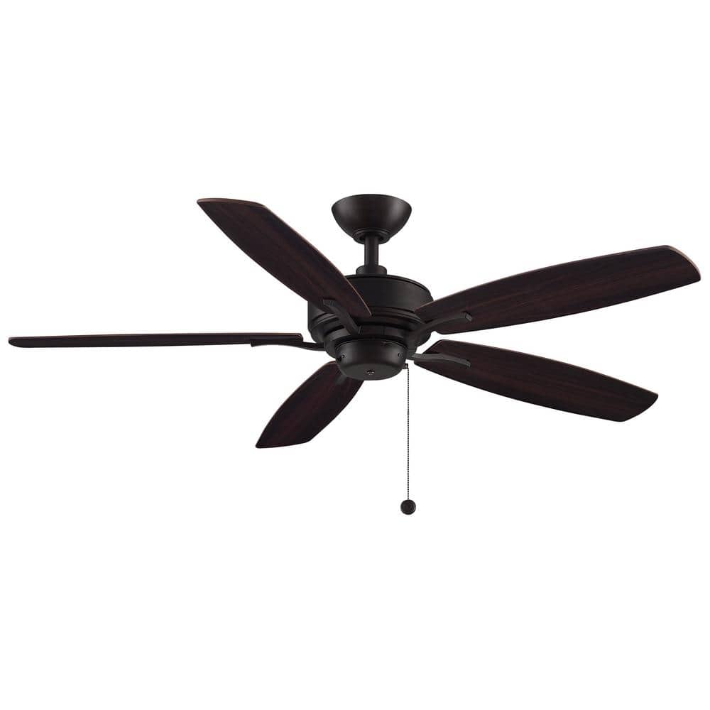 FANIMATION Aire Deluxe 52 in. Dark Bronze Ceiling Fan with Cherry/Dark ...