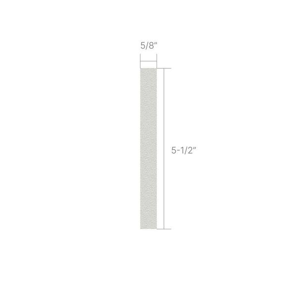 MTRIM 5-1/2 in. x 5/8 in. x 96 in. Baseboard White Prepainted ...