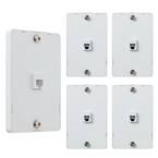Commercial Electric 1 Gang 1-Line Phone Wall Mount, White (2-Pack ...