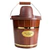 Nostalgia 4 qt. Brown Dark Wood Bucket Ice Cream Maker NWICM4DB - The ...