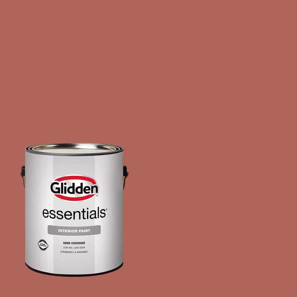 Glidden Essentials 1 gal. Cinnabar Eggshell Interior Paint PPG1065-6E ...