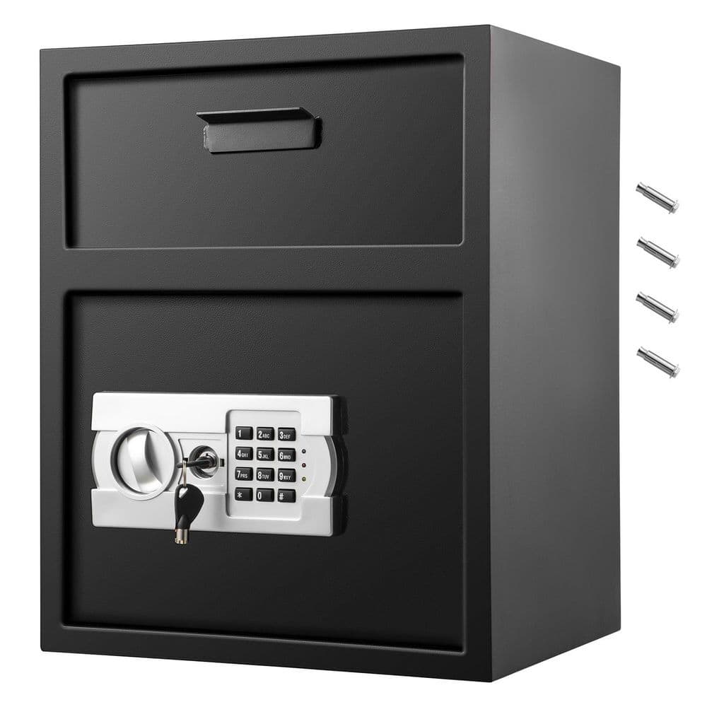 SKYSHALO Digital Depository Safe Carbon Steel Electronic Code Lock Depository Safe with Deposit ...