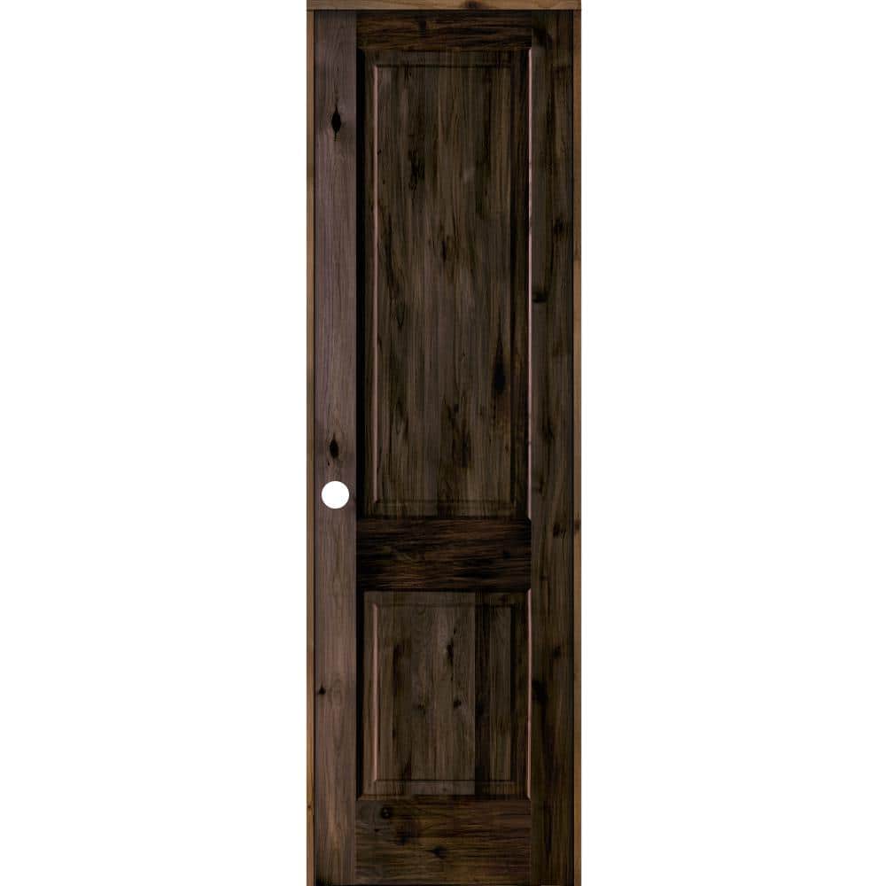 Krosswood Doors 28 in. x 96 in. Rustic Knotty Alder 2 Panel Right ...