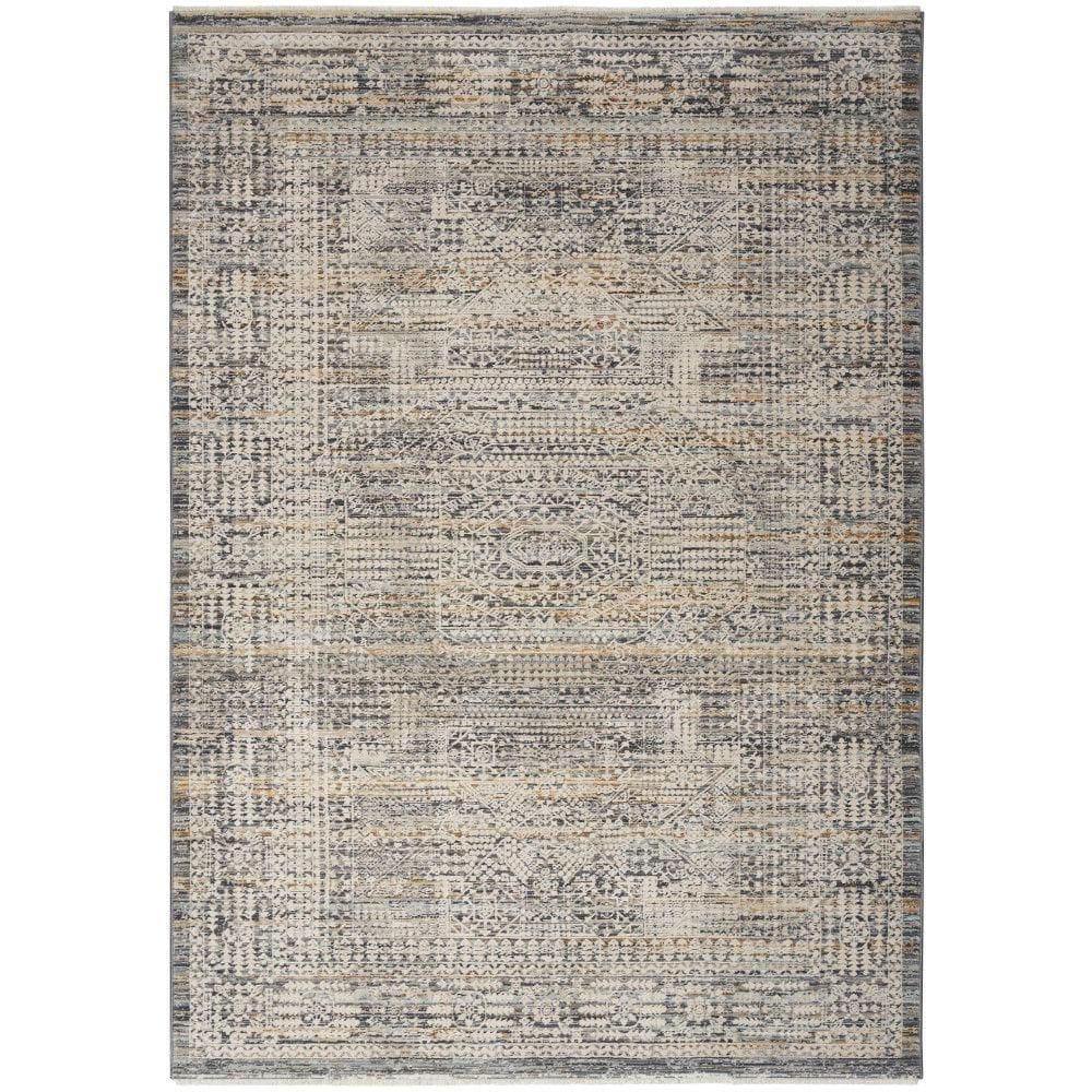 Nourison Lynx Ivory Slate 5 ft. x 8 ft. All-over design Transitional ...