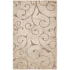 Unique Loom Floral Shag Carved Light Brown 5' 0 x 8' 0 Area Rug 3133114 ...