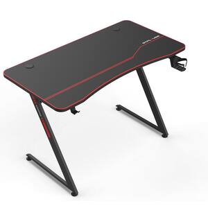 VEIKOUS 43 in. Black Rectangular Gaming Desk Computer Table gamingdesk ...