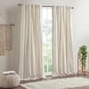 INK+IVY Imani Ivory 50 in. W x 84 in. L Cotton Printed Window Curtain ...