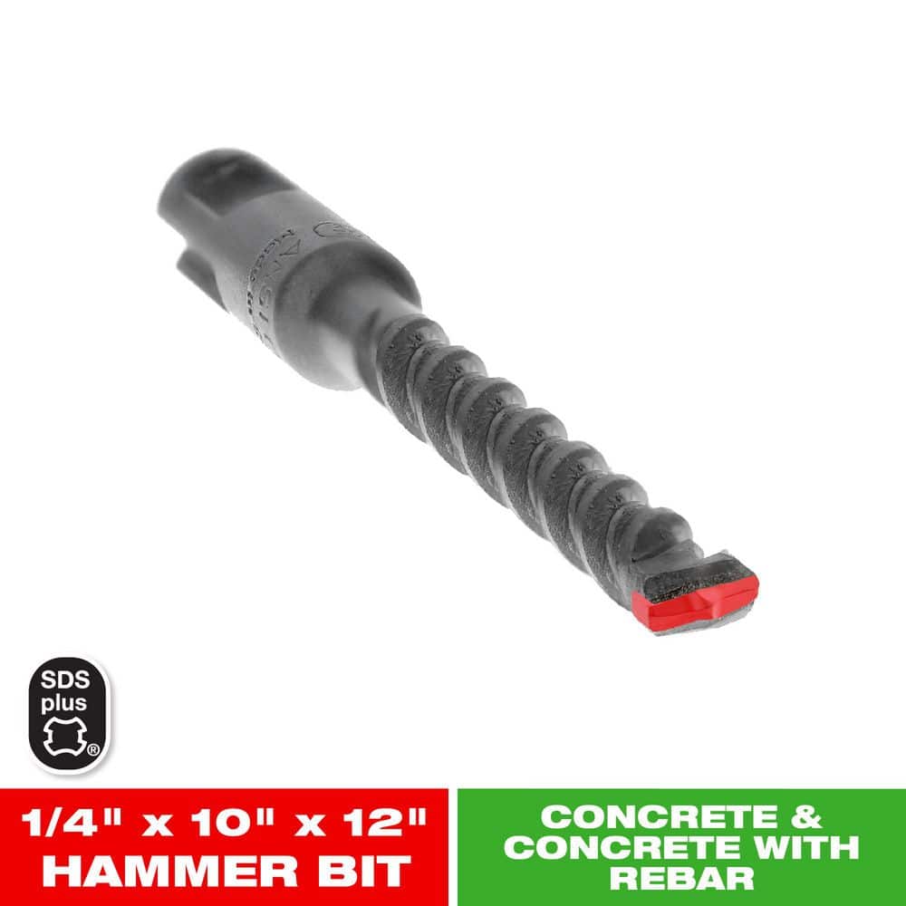 DIABLO 1/4 in. x 10 in. x 12 in. SDS-Plus 2-Cutter Carbide-Tipped ...
