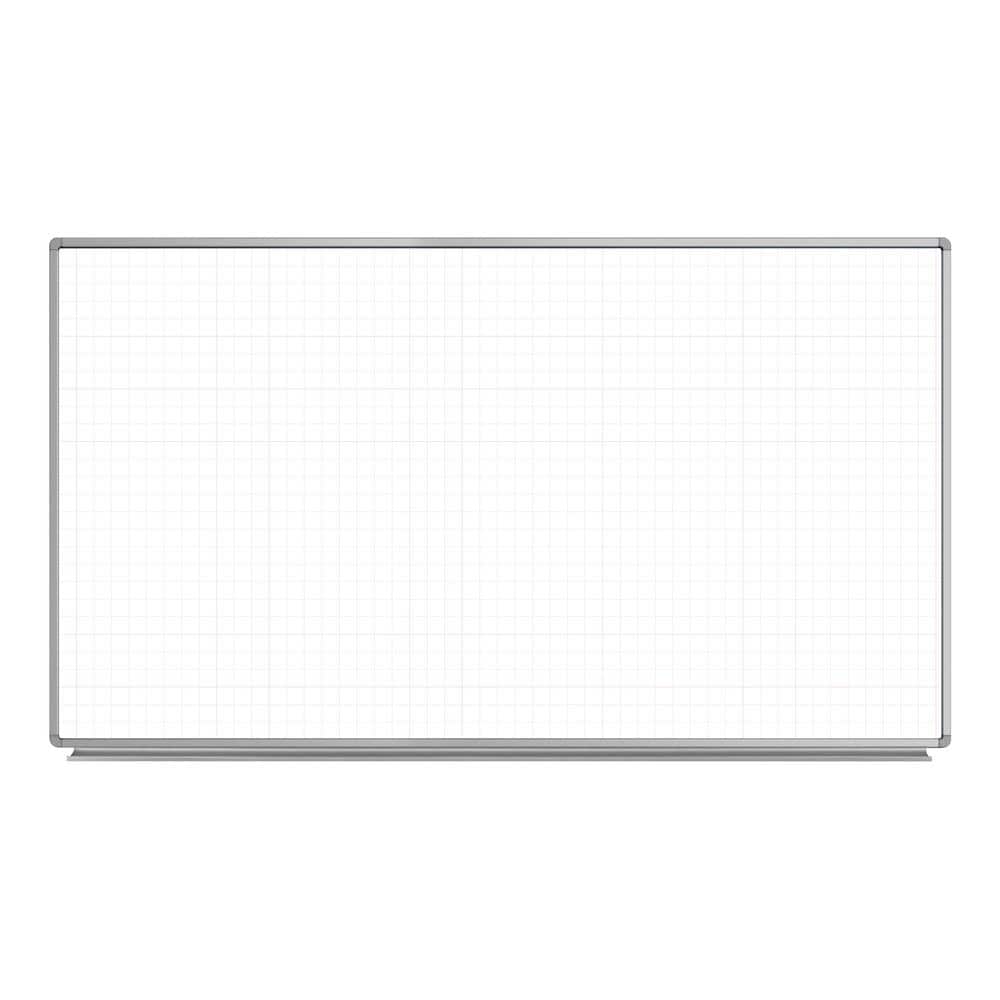 Luxor Lean Board 72 in. x 40 in. Wall-Mounted Whiteboard Magnetic Ghost ...