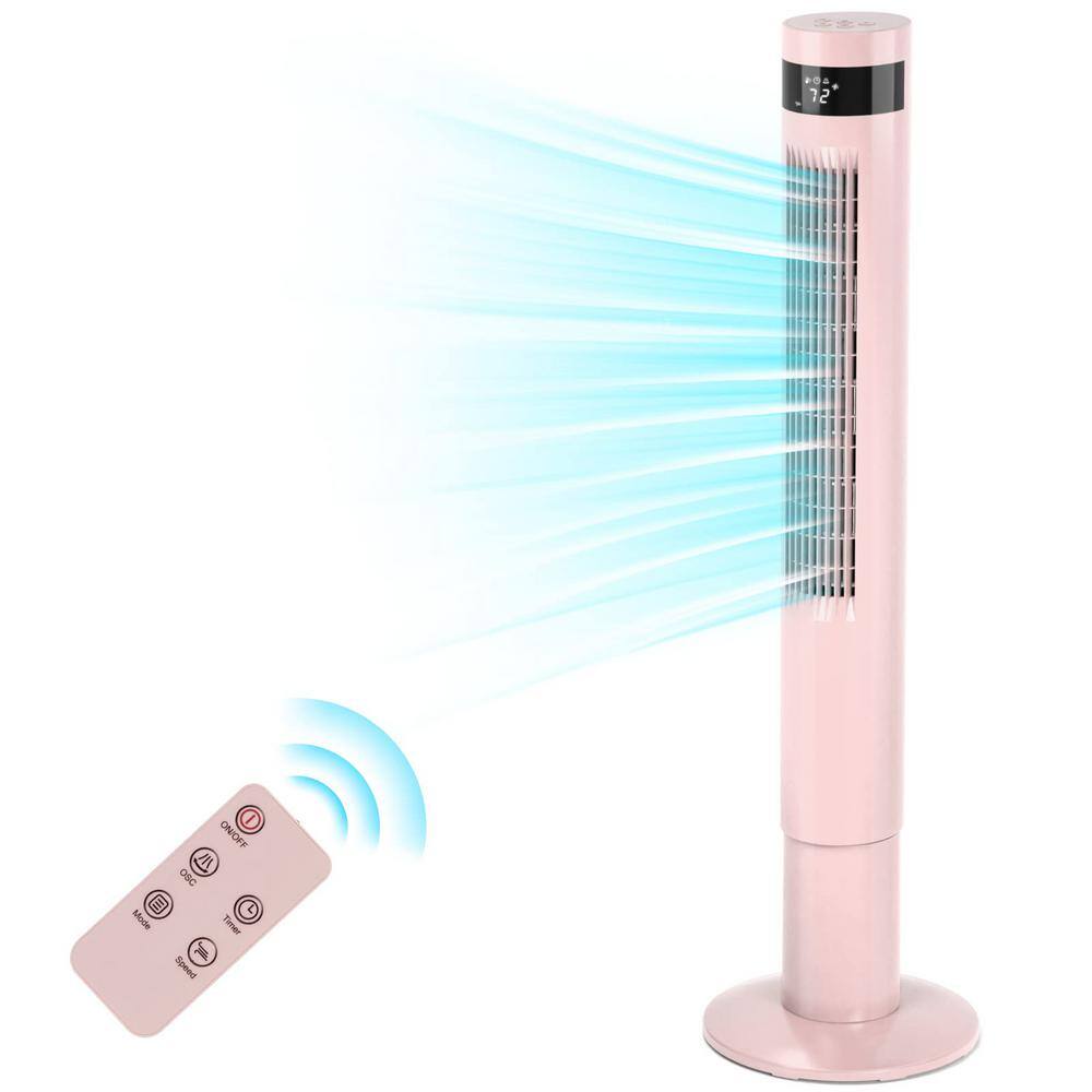 Adrinfly 11.81 in. Portable Electric Tower Fan 3 Speeds Wind Modes ...