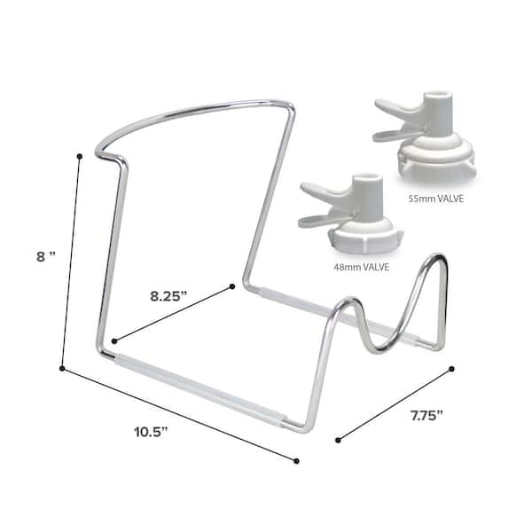 Brio 5 Gallon Water Bottle Storage Cooler Foldable Cradle Stand with 2 ...