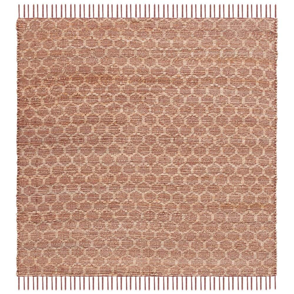 SAFAVIEH Cape Cod 6 ft. x 6 ft. Rust/Natural Trellis Lattice Square ...