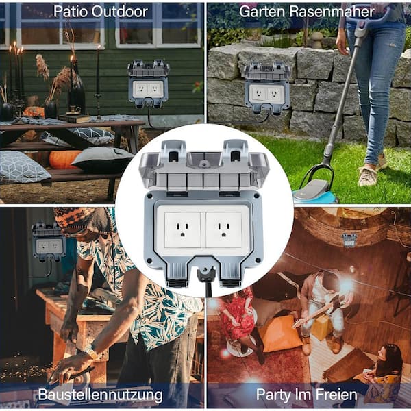 Yichuhaoxi Waterproof Weatherproof Electrical Outdoor Power-Outlet ...
