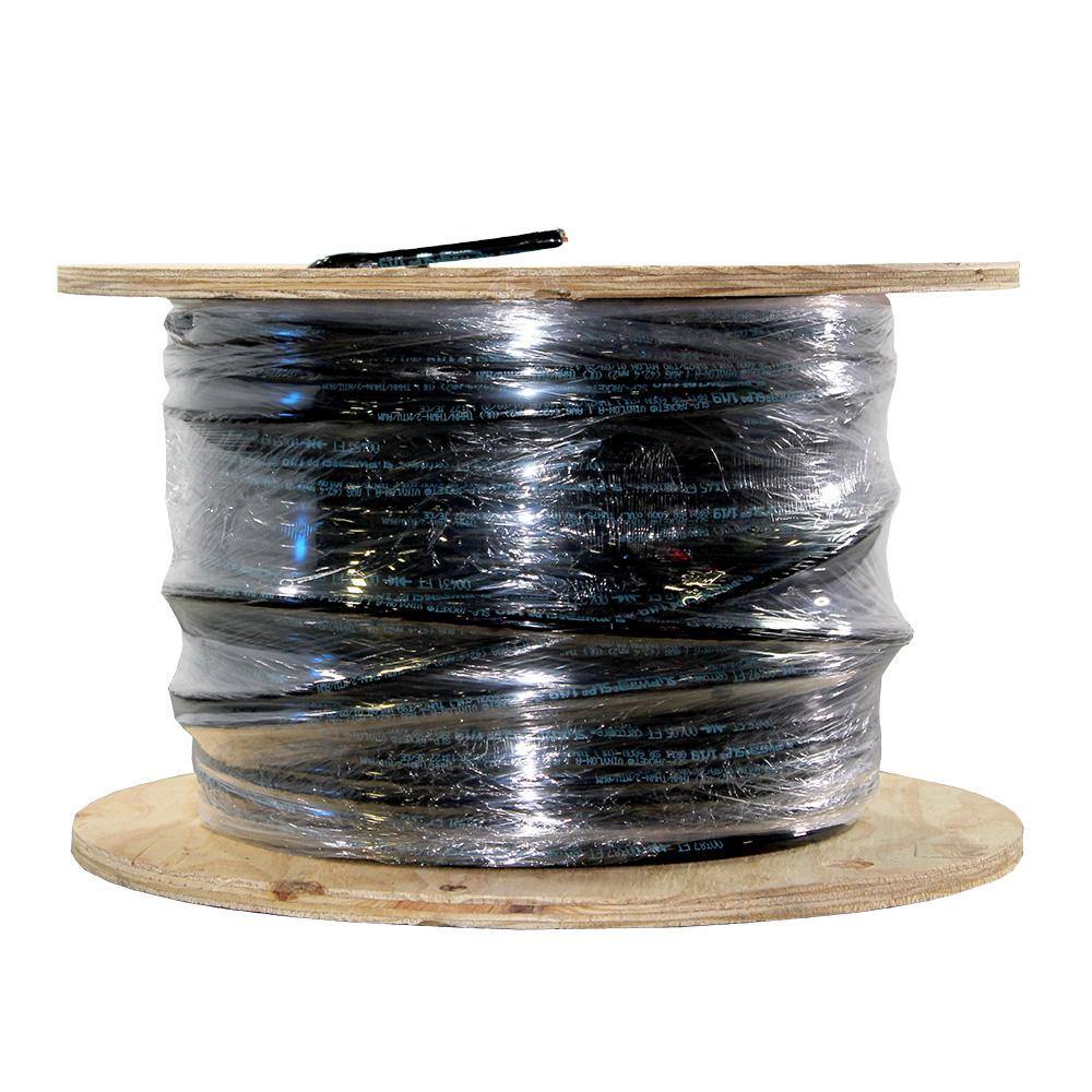 Cerrowire 500 ft. 1 Gauge Black Stranded Copper THHN Wire 112-4701J ...