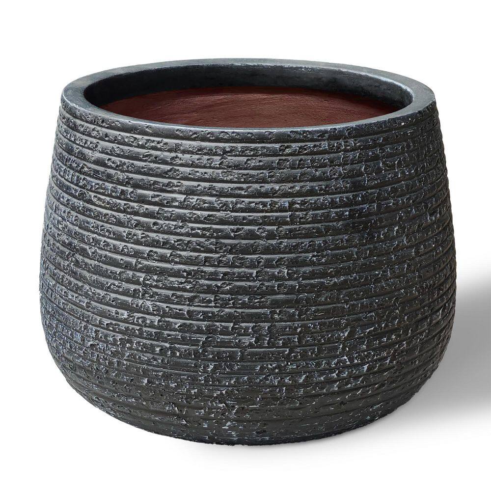 DurX-litecrete 18 Inch Round Concrete Planter Indoor/Outdoor Flower Pot ...