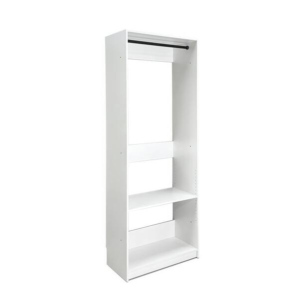 Klair Living Prosper 32 in. W White Tower Unit 1-Shelf 1-Rods Wood ...