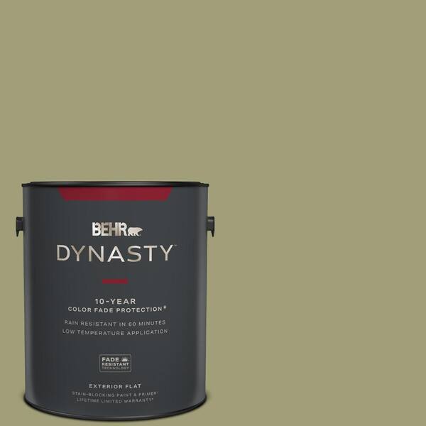 BEHR DYNASTY 1 gal. #MQ6-57 Bermuda Grass Flat Exterior Stain-Blocking ...