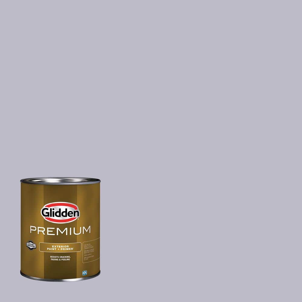 Glidden Premium 1 qt. PPG1173-4 Silverberry Semi-Gloss Exterior Latex ...