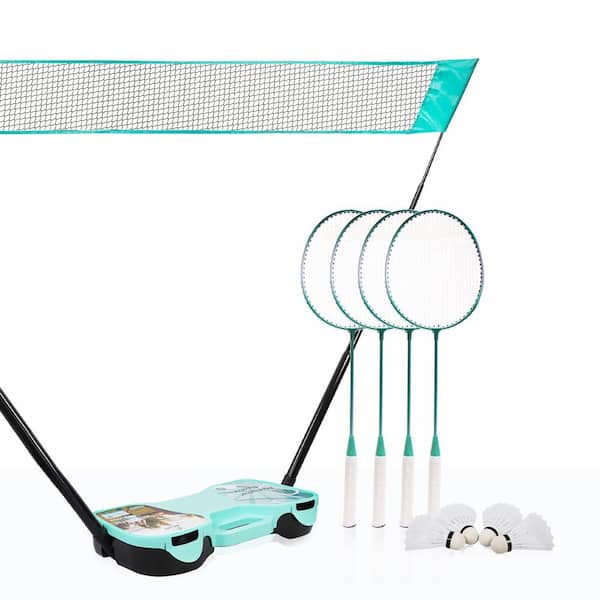 Angel Sar Badminton Set for Backyards, with Net, 4 Racket, 4 Birdies ...