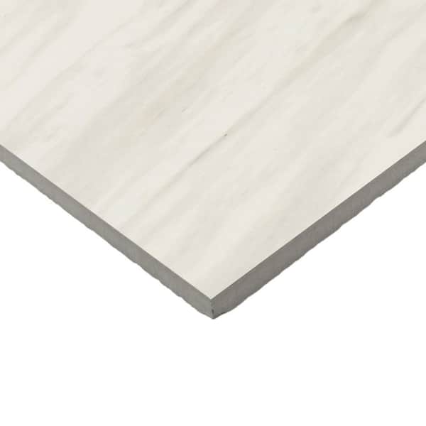 Daltile Perpetuo Timeless White 12 in. x 24 in. Color Body Porcelain ...