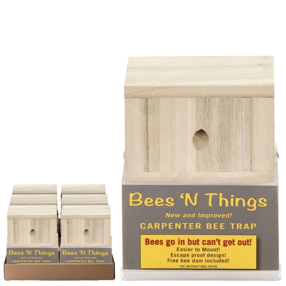 Bees N Things Outdoor Carpenter Bee Hanging Insect Trap with 15 ft ...