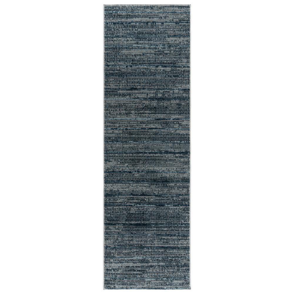 Gertmenian & Sons Missha Dario Blue 2 ft. x 8 ft. Striped High-Low ...