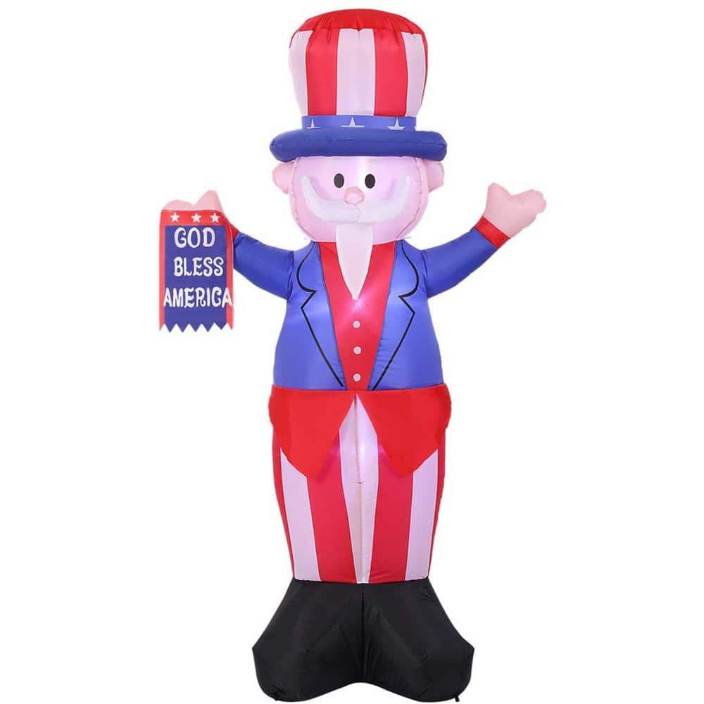 VIVOHOME Outdoor 6 ft. H Patriotic 4th of July Uncle Sam Inflatable ...