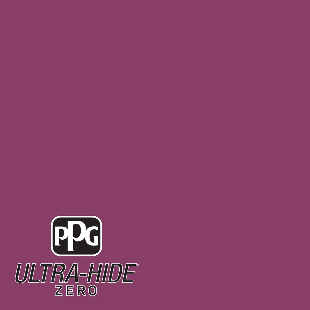 PPG 1 gal. #HDPR08 Ultra-Hide Zero Bright Black Raspberry Flat Interior ...