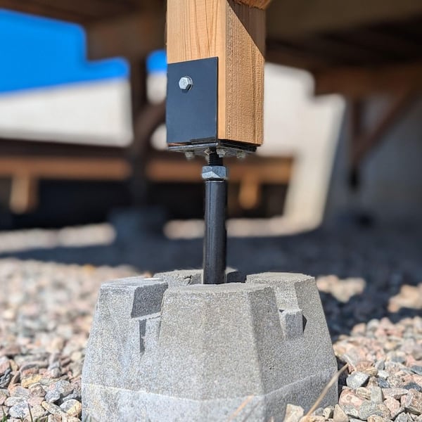 Pylex Adjustable Deck Support Multi-Format 33-66 Black (Pack of 2 Units ...