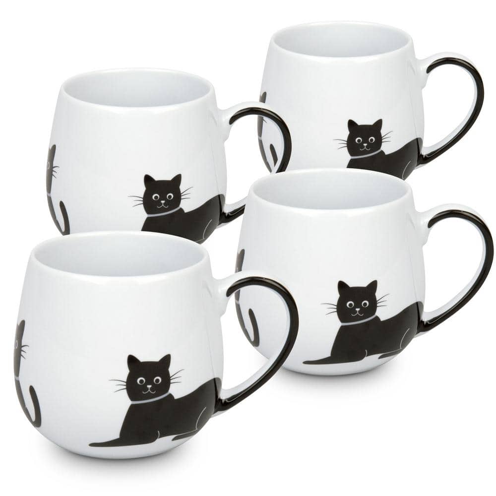 Konitz 4-Piece My Lovely Cats Porcelain Snuggle Mug Set 4411432259 ...