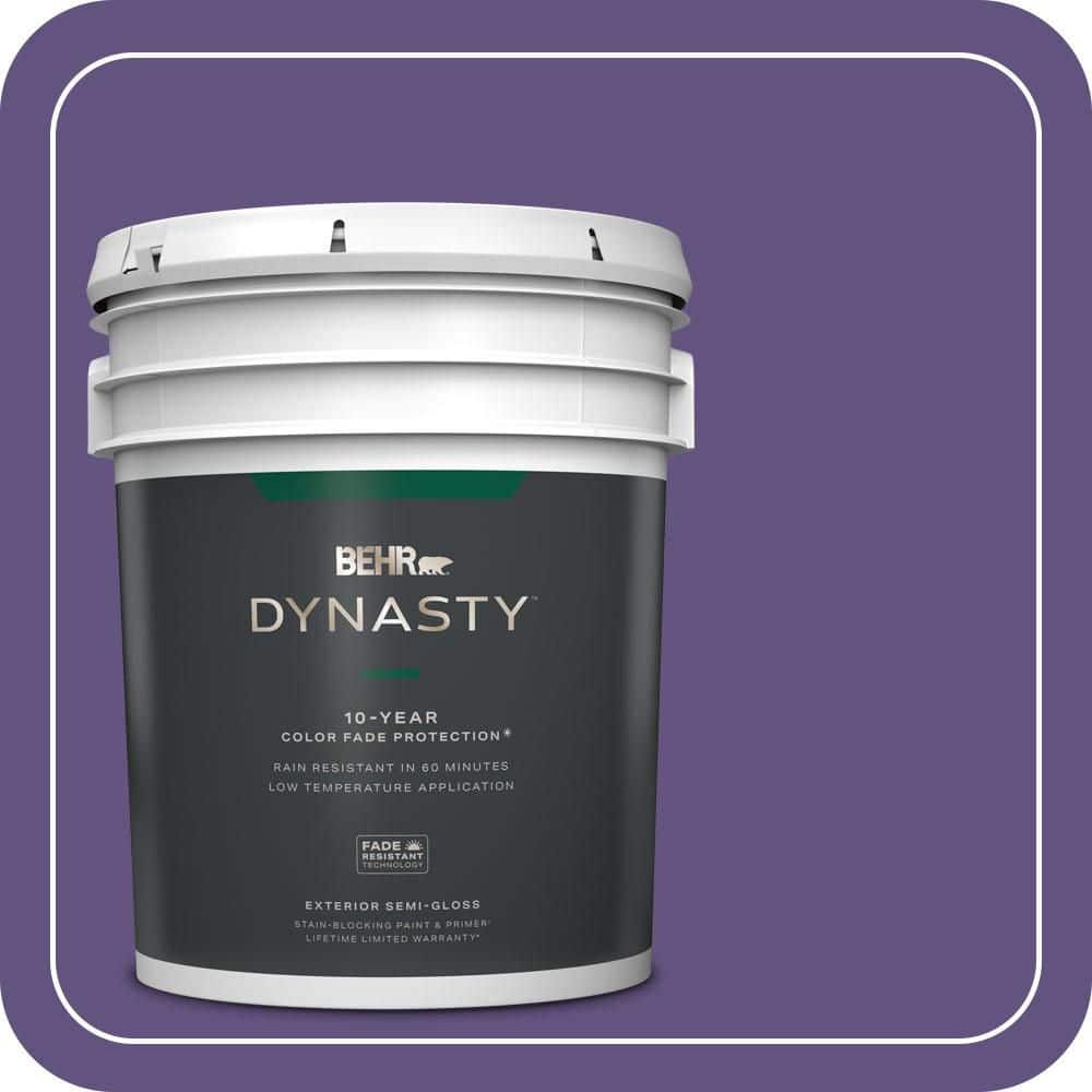 BEHR DYNASTY 5 gal. #MQ4-28 Purple Sky Semi-Gloss Exterior Stain ...