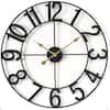 Sorbus Black Metal Analog Classic Numeral Wall Clock CLK-WALN - The ...