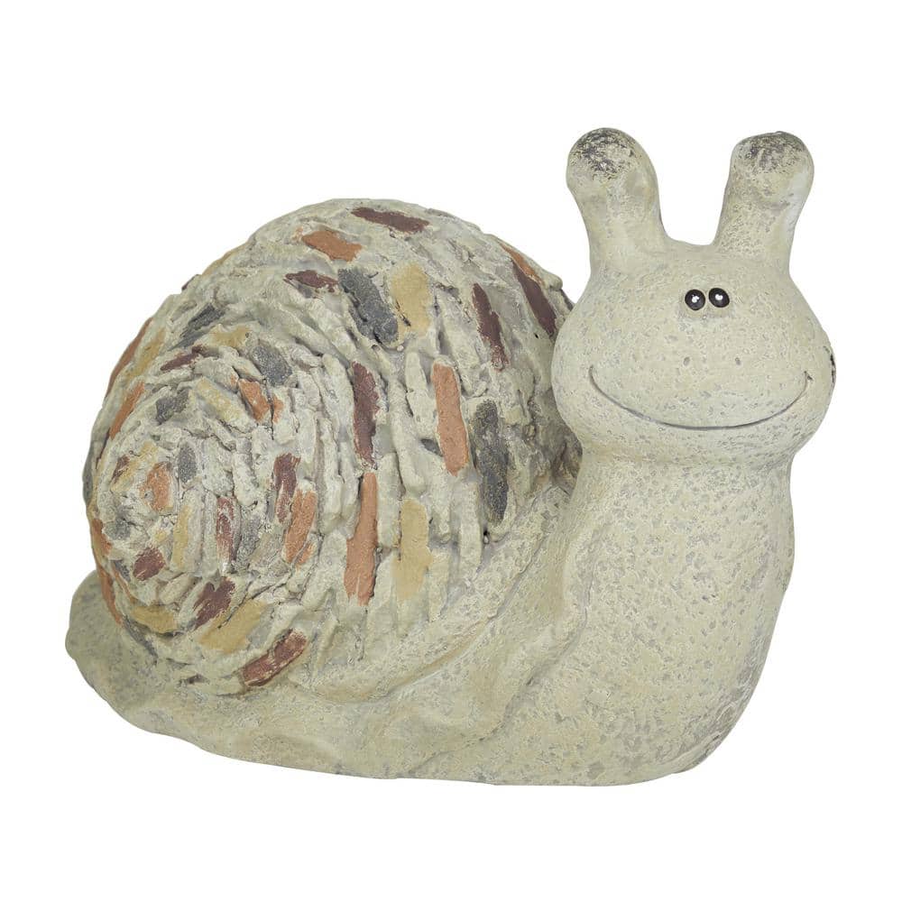 Litton Lane 8 in. Polystone Indoor Outdoor Snail Garden Sculpture ...