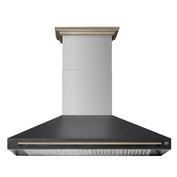 Akicon 36 in. Stainless Steel Ducted Wall Mount Range Hood with ...