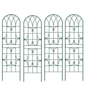 BOZTIY 4-Pack Garden Trellis for Climbing Plants 59 in. x 16 in. Metal ...