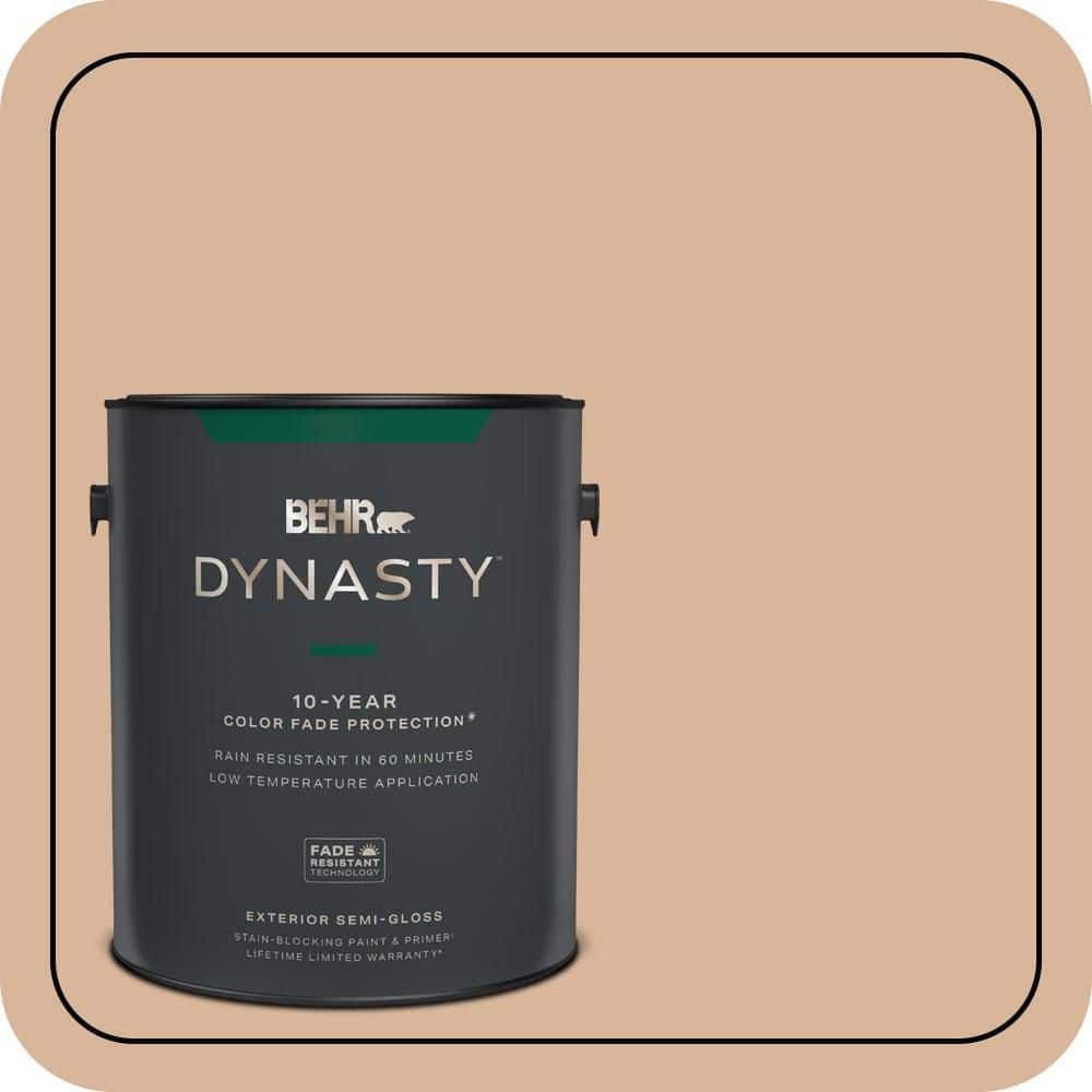 BEHR DYNASTY 1 gal. #ECC-40-1 Canewood Semi-Gloss Enamel Exterior Stain ...