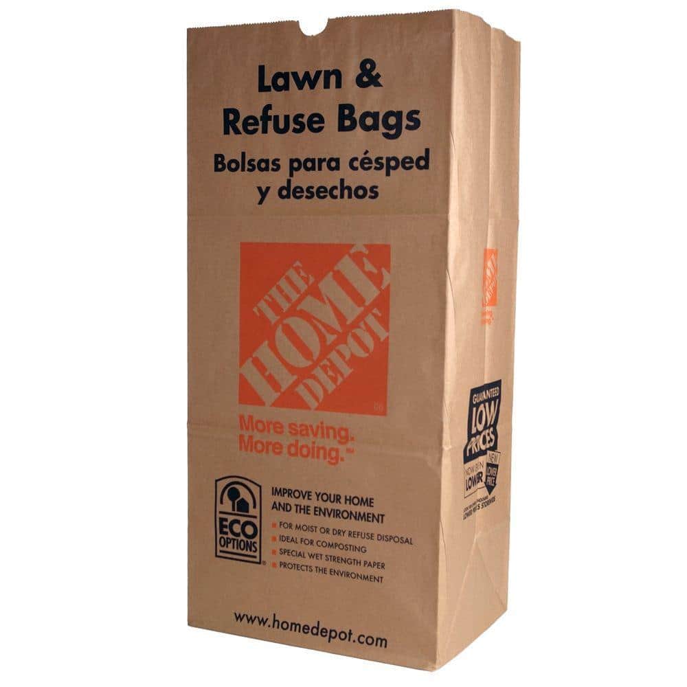 The Home Depot 30 Gal. Paper Lawn and Leaf Bag (400-5pks) 79703 - The ...