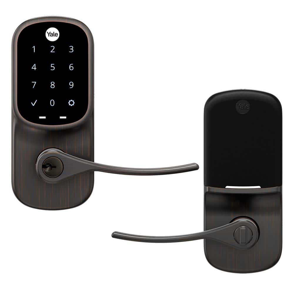 Yale Assure Lever Oil-Rubbed Bronze Lock with Touchscreen Keypad YRL226 ...