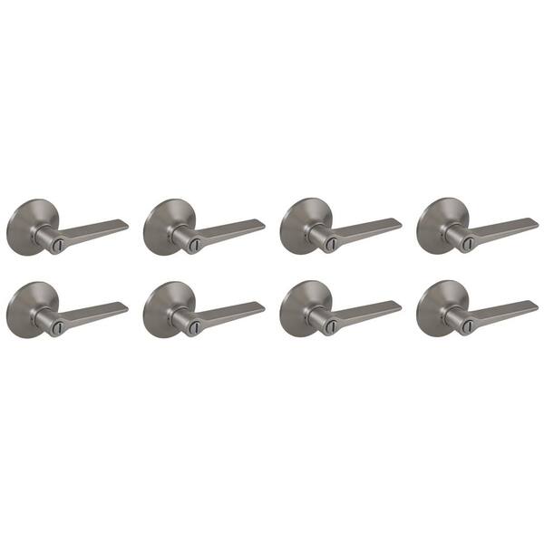 Defiant Freedom Satin Nickel Bed/Bath Door Lever 8-Pack LEX201BD8 - The ...