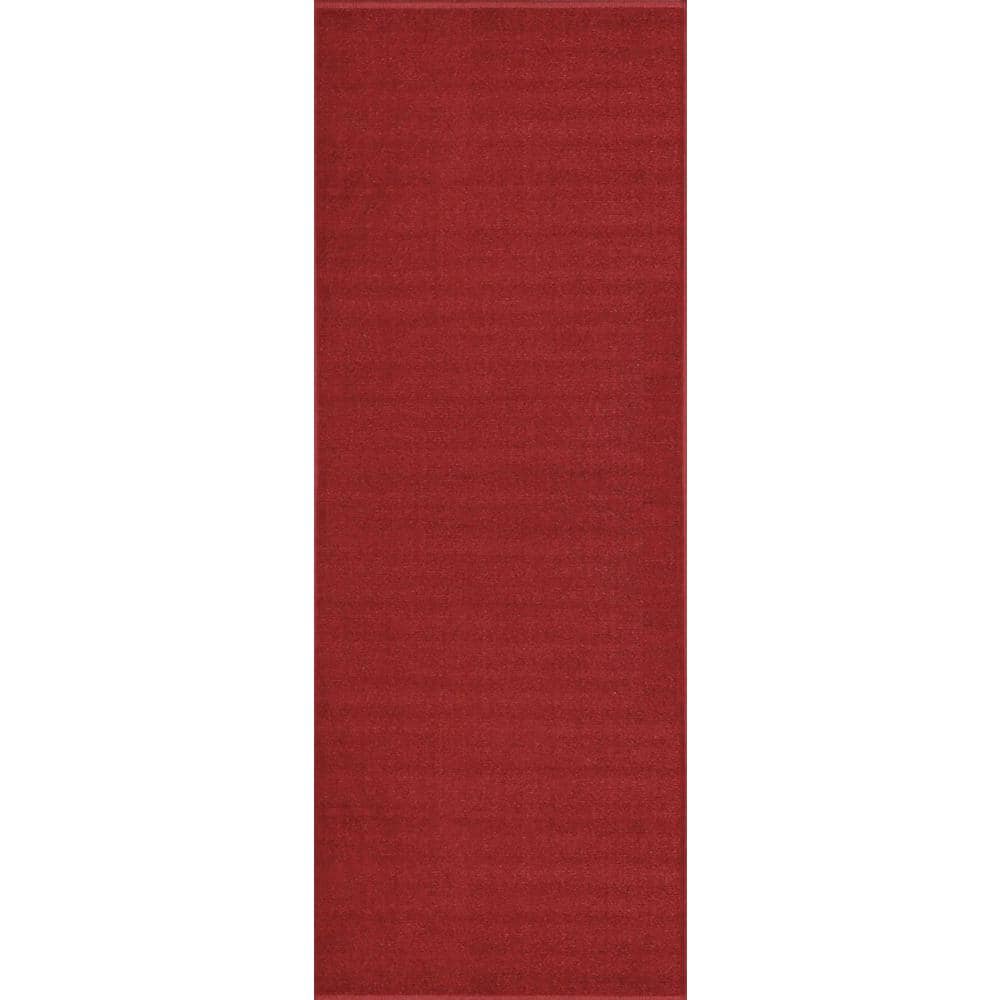 MAXY HOME Hamam Collection Solid Red 26 in. W x Your Choice Length Roll ...