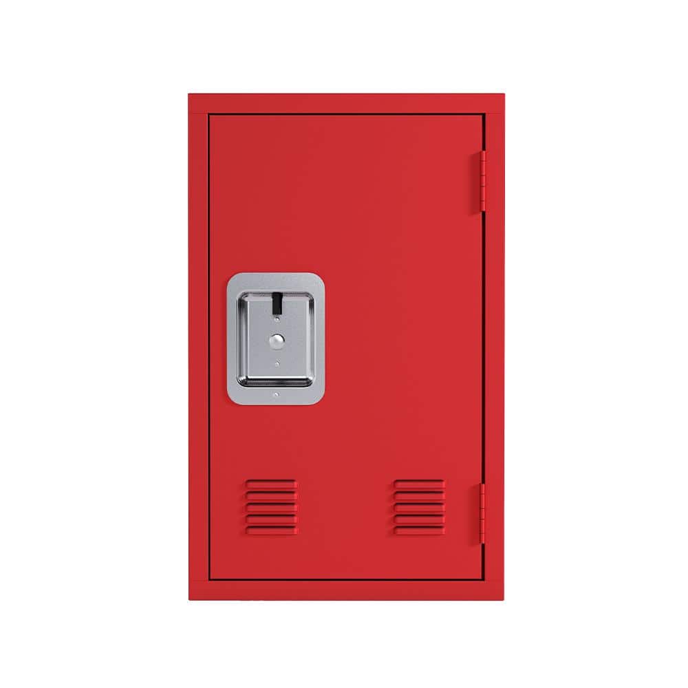 YOFE 1-Tier Steel School Locker in Red, Detachable Compact Storage ...