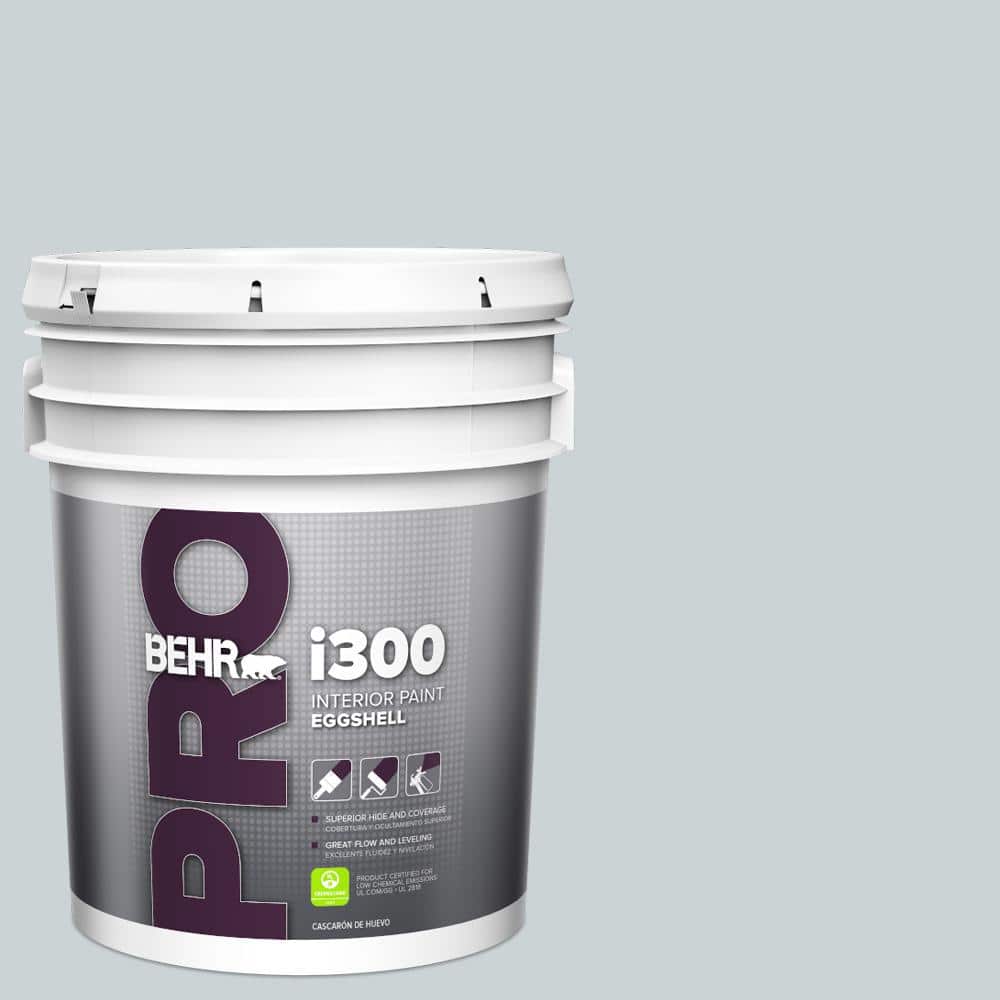 BEHR PRO 5 gal. #N490-1 Absolute Zero Eggshell Interior Paint PR33005 ...