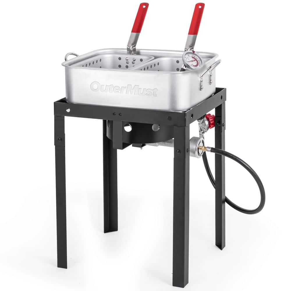 outermust 18 Qt. 58,000 BTU Deep Fryer with Inner Baskets FF18-01-THD ...