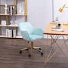 URTR Home Office Light Blue Velvet Task Chair Office Chair 360° Swivel ...