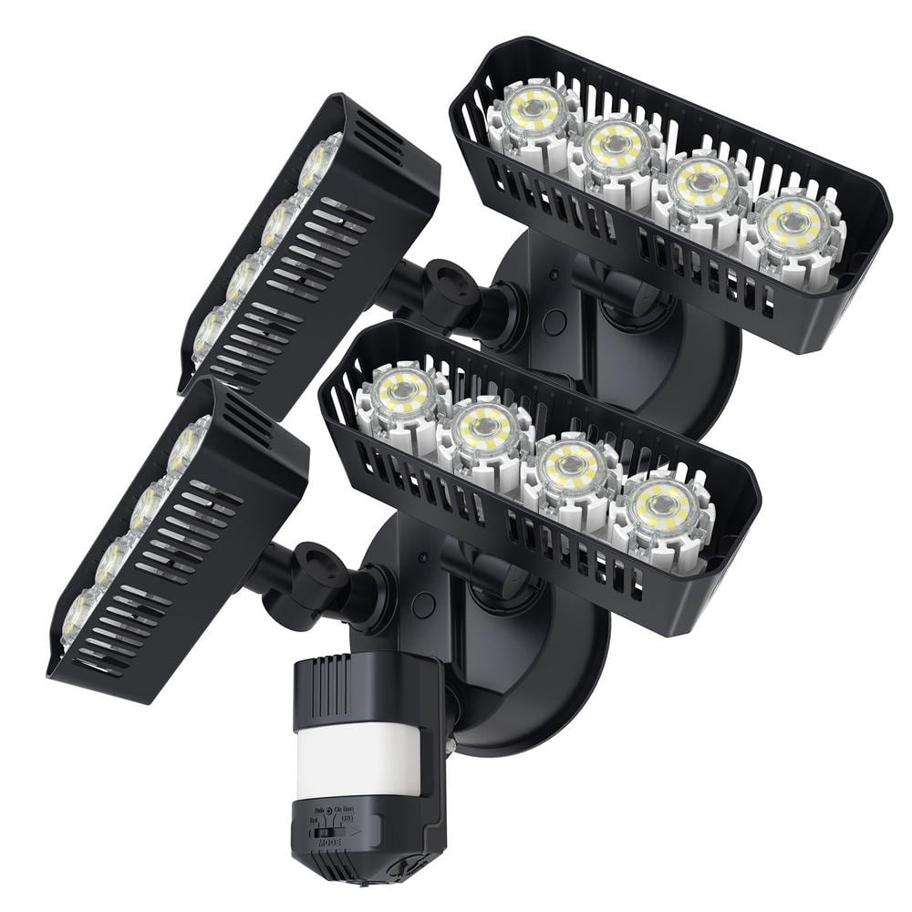 SANSI 36W 3600LM 350W Equiv Black Motion Sensor Dusk to Dawn Integrated ...