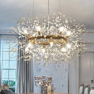 EDISLIVE Calzada Decor 32-Light Gold Dandelion Firework Chandelier, 2 ...