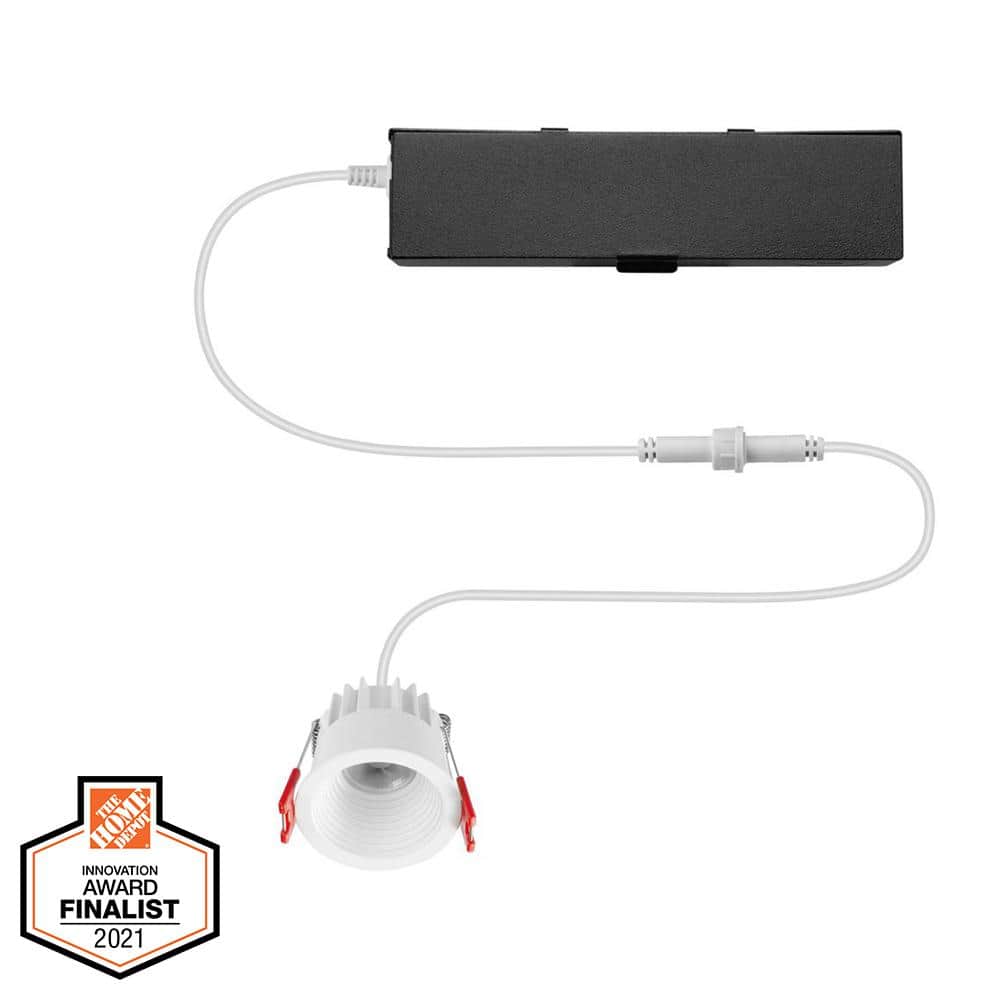 Commercial Electric Slim Baffle Integrated LED 2 in Round Canless ...