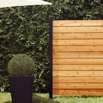 HOFT 96 in. Black Aluminum In-Ground Fence End Post Kit and Hardware ...