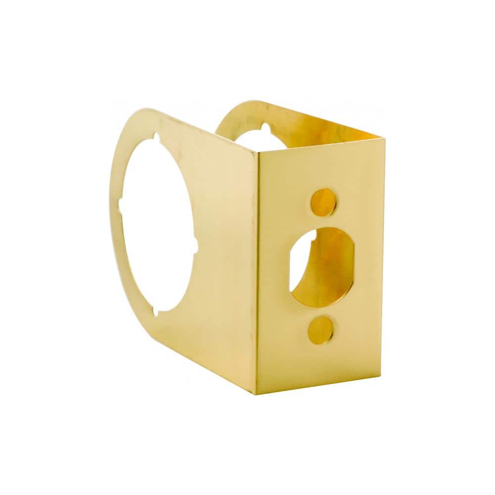 First Watch Security 2-3/4 in. x 1-3/4 in. Solid Brass Door Reinforcer ...